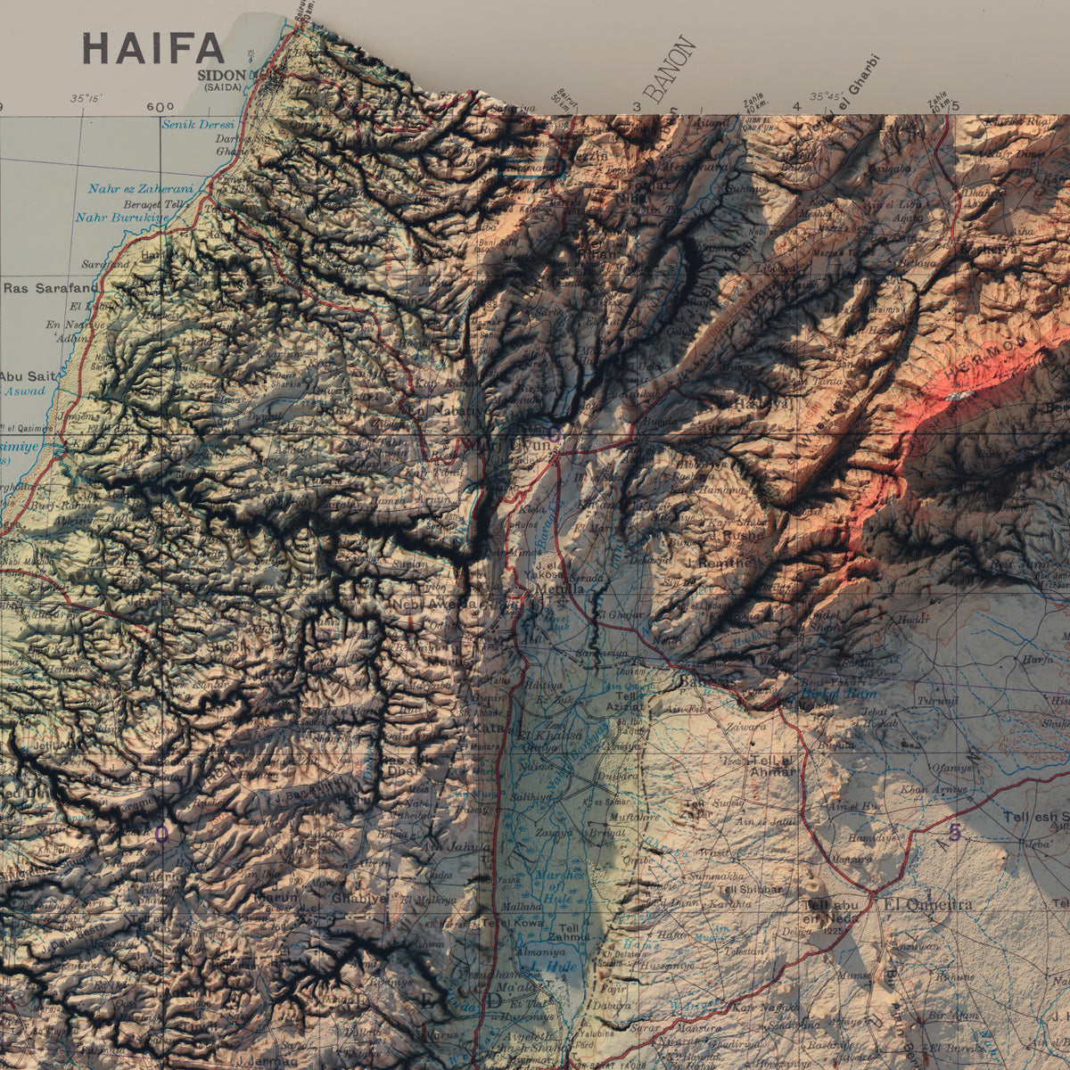 North Israel relief map – IsraCandle
